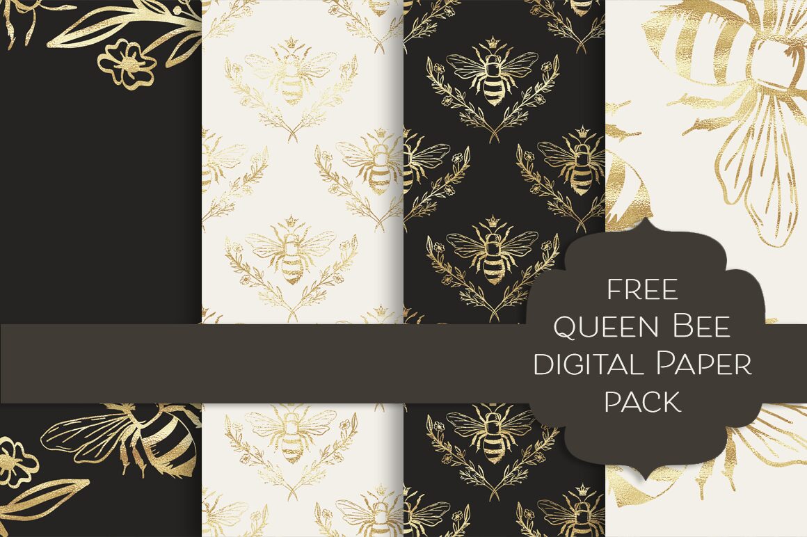 Queen Bee Free Digital Papers - Free Pretty Things For You