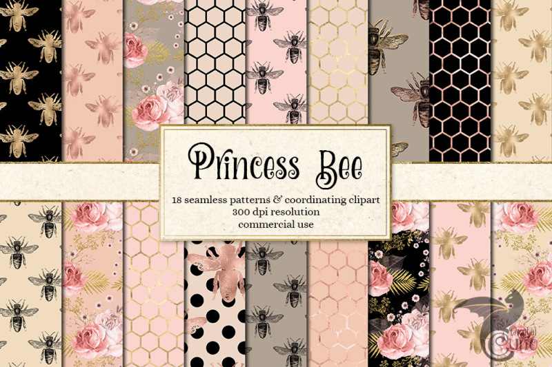 Queen Bee Free Digital Papers - Free Pretty Things For You