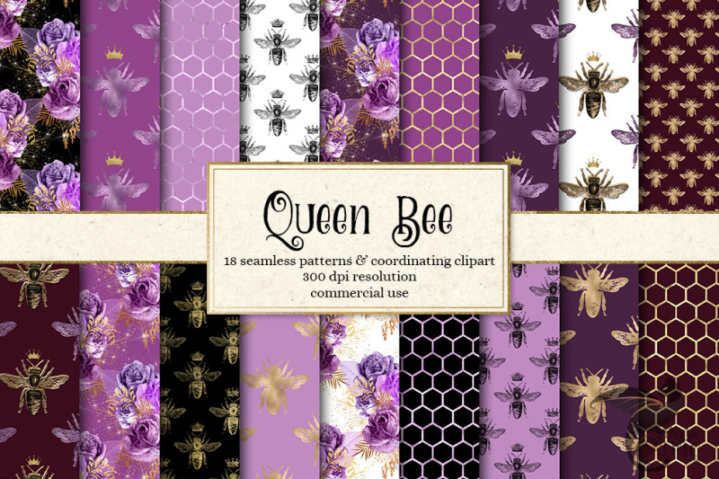 Queen Bee Free Digital Papers - Free Pretty Things For You