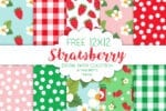 Free Strawberry Digipaper - Free Pretty Things For You