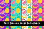 4 Free Seamless Floral Doodle Digital Paper - Free Pretty Things For You