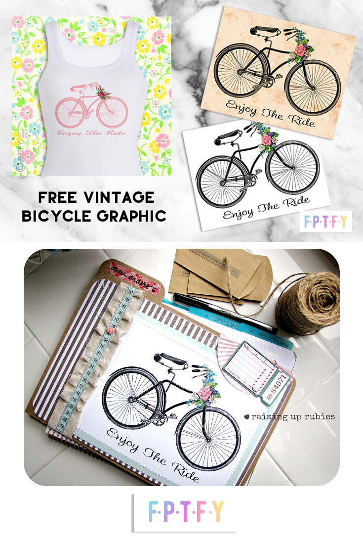 2 FREE Vintage Bicycle Graphics - Free Pretty Things For You