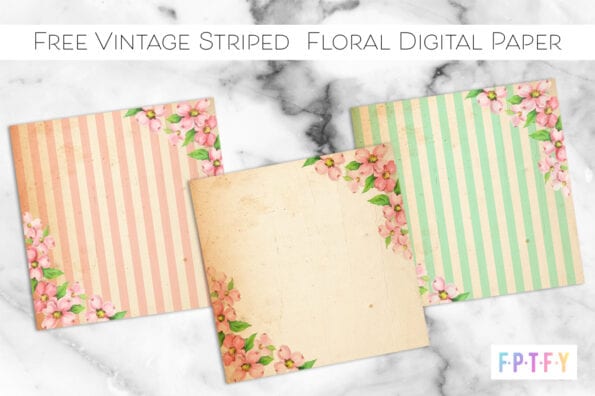12 Free Shabby Pink Blue Digital Paper - Free Pretty Things For You
