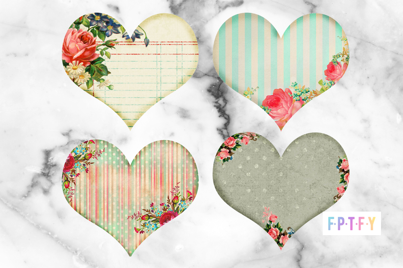 20 Free Vintage Printable Hearts - Free Pretty Things For You