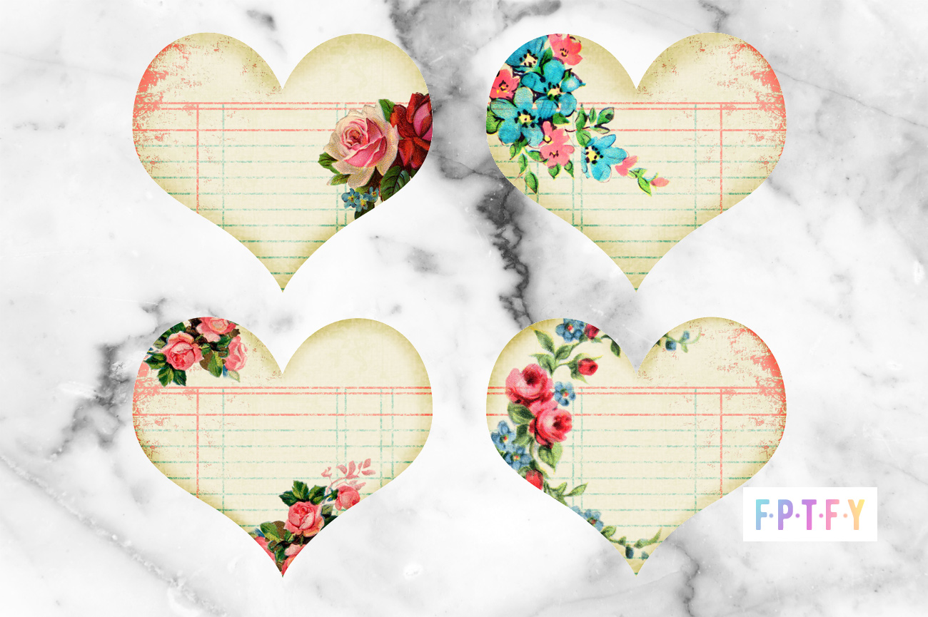 20 Free Vintage Printable Hearts - Free Pretty Things For You