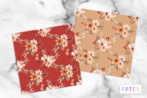 4 Free autumn floral seamless digital paper - Free Pretty Things For You