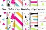 6 Free Colorful Daisy Digital Papers - Free Pretty Things For You