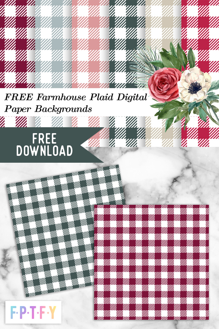 6 Free Farmhouse Plaid Digital Paper Backgrounds - Free Pretty Things ...