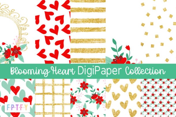 7 Free Colorful Heart Digital Paper - Free Pretty Things For You