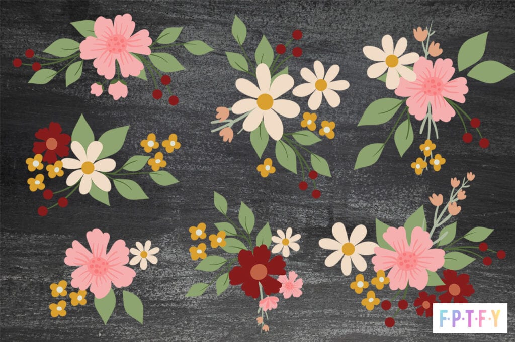 5 Free Romantic Winter Floral Papers - Free Pretty Things For You
