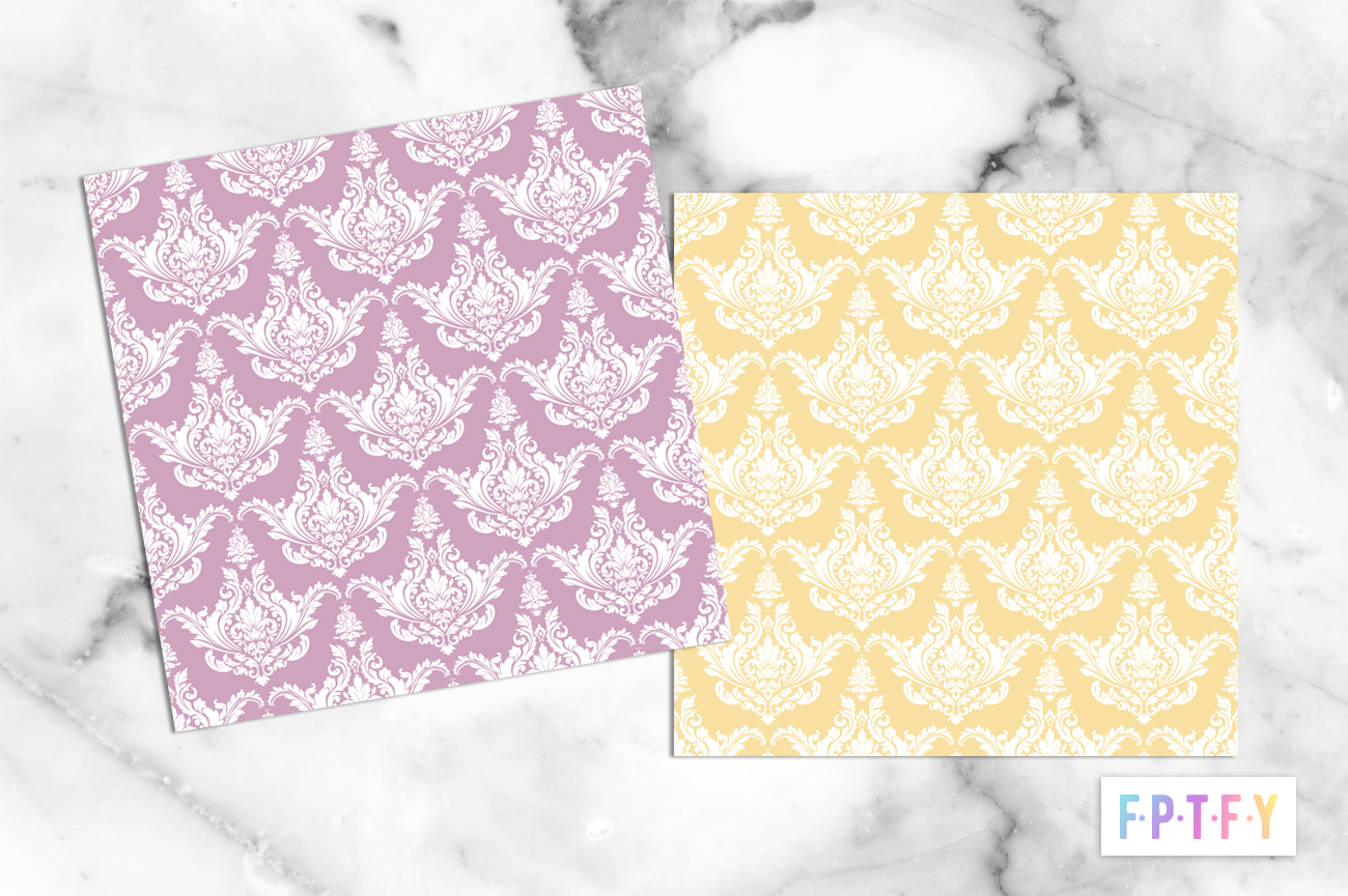 5 Free Pastel Sunset Damask Digital Papers - Free Pretty Things For You