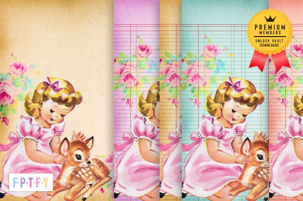 3 Free Romantic French Document Digital Scrapbooking Paper - Free ...