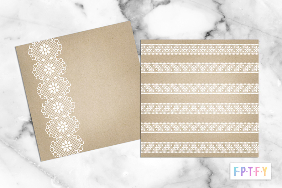 4 Free Wedding Lace Kraft Digital Scrapbooking Paper - Free Pretty ...