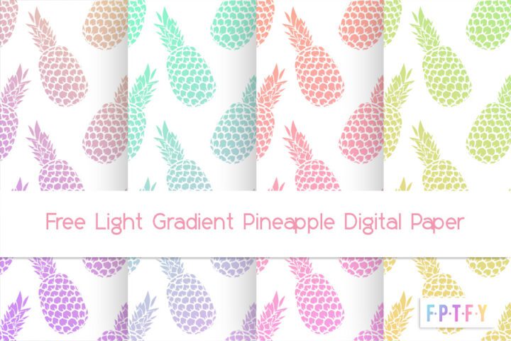 Free Gradient Black Pineapple digital Paper - Free Pretty Things For You