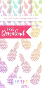 4 Free light Gradient Pineapple digital Paper - Free Pretty Things For You