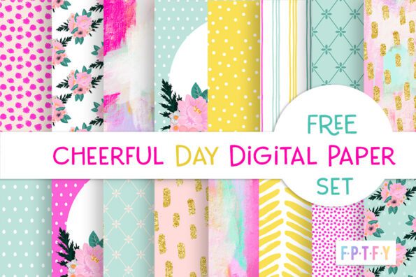 4 Free Elegant Floral Cardboard Digital Paper - Free Pretty Things For You