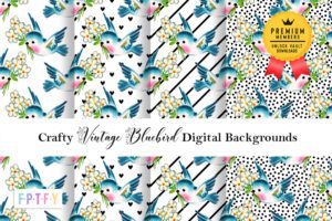 4 Free autumn floral seamless digital paper - Free Pretty Things For You
