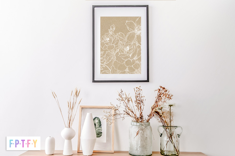 4 Free Elegant Floral Cardboard Digital Paper - Free Pretty Things For You