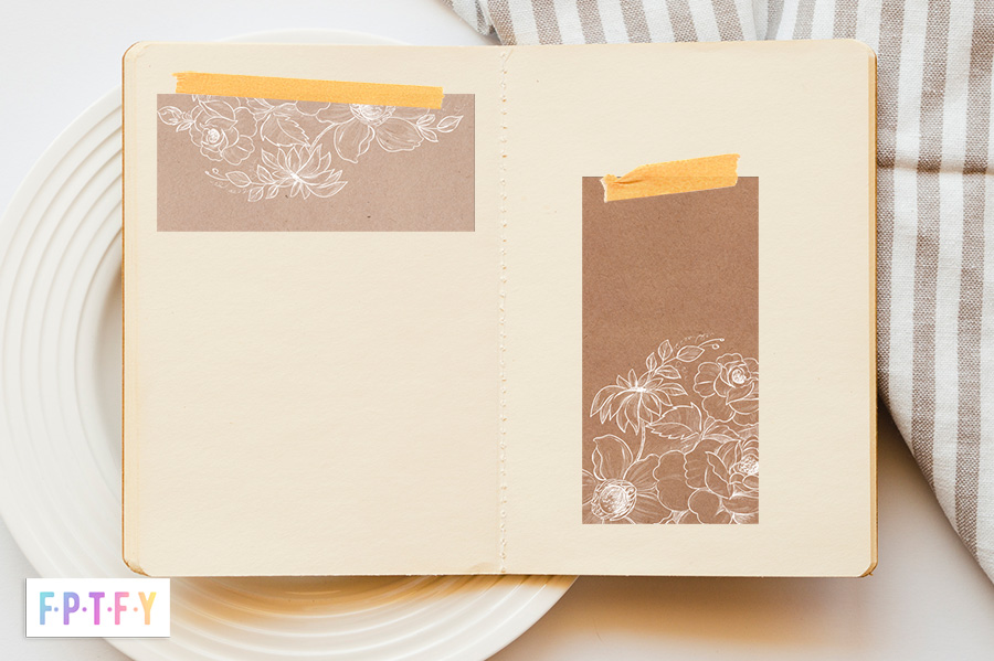 4 Free Elegant Floral Cardboard Digital Paper - Free Pretty Things For You