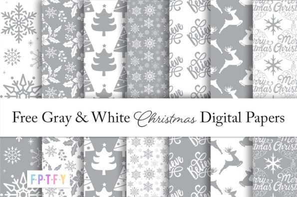 Free Farmhouse Christmas Digital Paper - Free Pretty Things For You