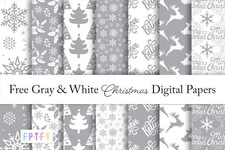 Free Farmhouse Christmas Digital Paper - Free Pretty Things For You