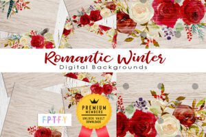 8 Pink and Navy Floral Digital Papers - Free Pretty Things For You