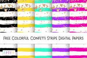 4 Free Paint Brush Stroke Digital Papers - Free Pretty Things For You
