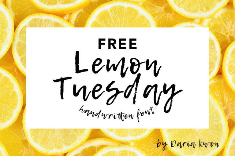 Free Lemon Tuesday Font - Free Pretty Things For You