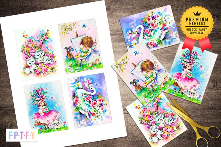 12 Free Delightful Day Digital Papers - Free Pretty Things For You