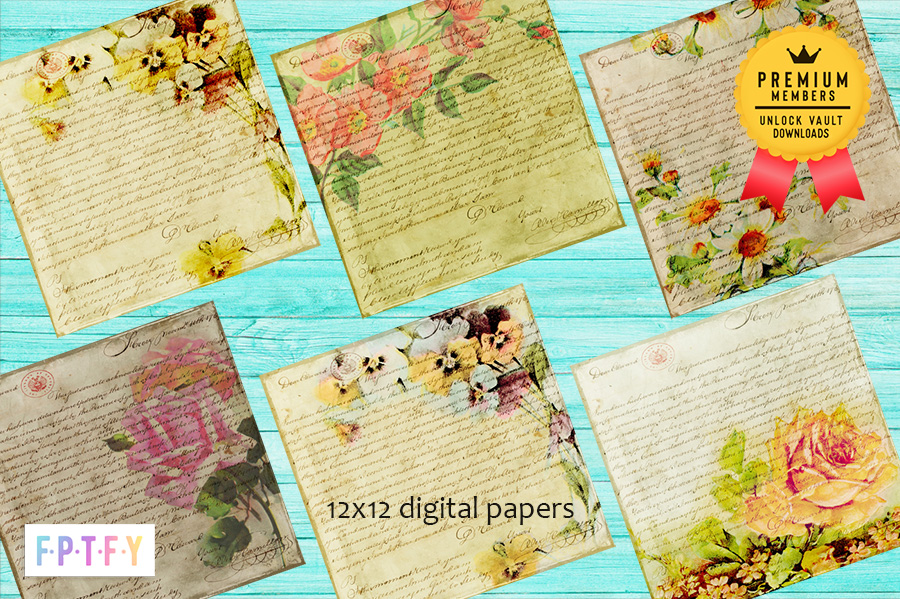 21 Large Antique Floral Junk Journal Collection - Free Pretty Things ...