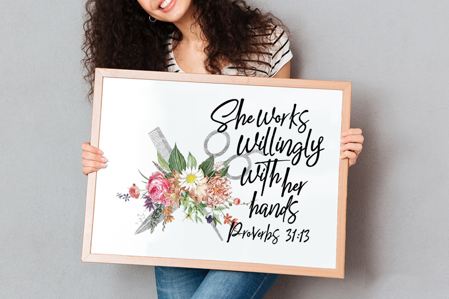 Free Proverbs 31 She Works Willingly With Her Hands Sublimation Free