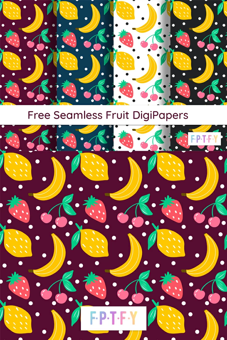 4 Free Seamless Fruit Digital Scrapbooking Papers - Free Pretty Things ...